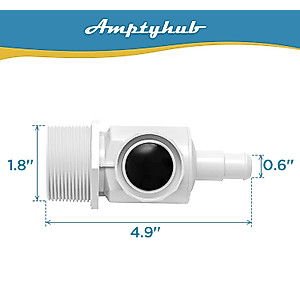 Amptyhub 9-100-9001 UWF Connector Assembly Compatible with Polaris Zodiac 380, 280, 180 Pool Cleaner Parts Replacement Universal Wall Fitting Connector Assembly Part