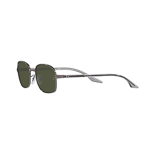 Ray-Ban RB3690 Square Sunglasses, Gunmetal/Green, 51 mm