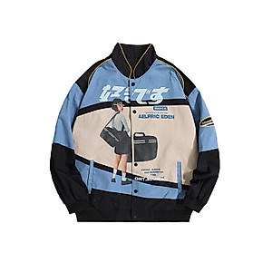 Aelfric Eden Men's Varsity Jacket Harajuku Vintage Graphic Baseball Jacket Unisex Coats Streetwear