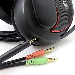 Alitutumao Replacement Aux Cable Aux Cord Compatible with Sennheiser Game ONE, Game Zero, PC 373D, GSP 350, GSP 500, GSP 600 Gaming Headset to Xbox One PS4 PC and Smartphones