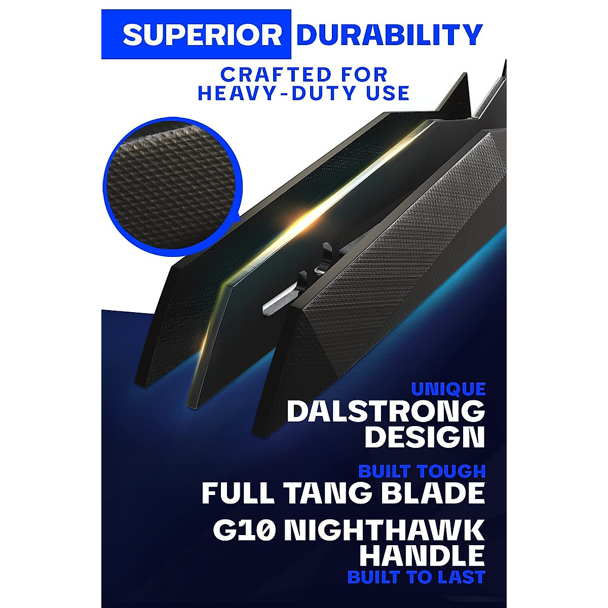 Dalstrong Hybrid Cleaver & Chef Knife - 8 inch - 'The Crixus' - Shadow Black Series - Razor Sharp Black Titanium Nitride Coated - High Carbon 7CR17MOV-X Vacuum Treated Steel - Sheath - NSF Certified