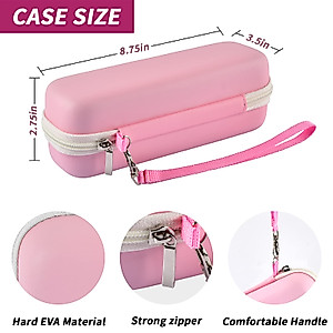 Toothbrush Travel Case Compatible with Oral-B Pro 1000, 2000, 3000, 3500, 1500/ for Philips Sonicare ProtectiveClean 4100 5100 Electric Toothbrush with Mesh Pocket for Accessories - Pink (Bag Only)