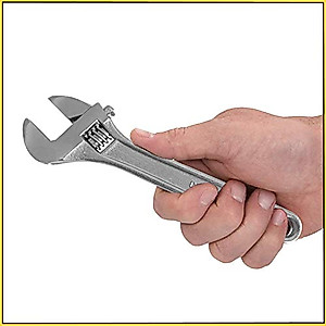 Rely+ 6-Inch Adjustable Wrench, Drop Forged, Heat Treated, Chrome Vanadium Steel