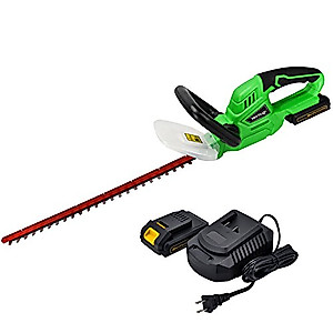 Werktough 20V Cordless Hedge Trimmer Electric Garden Yard Trimmer with 2.0A Battery and Fast Charger HT001