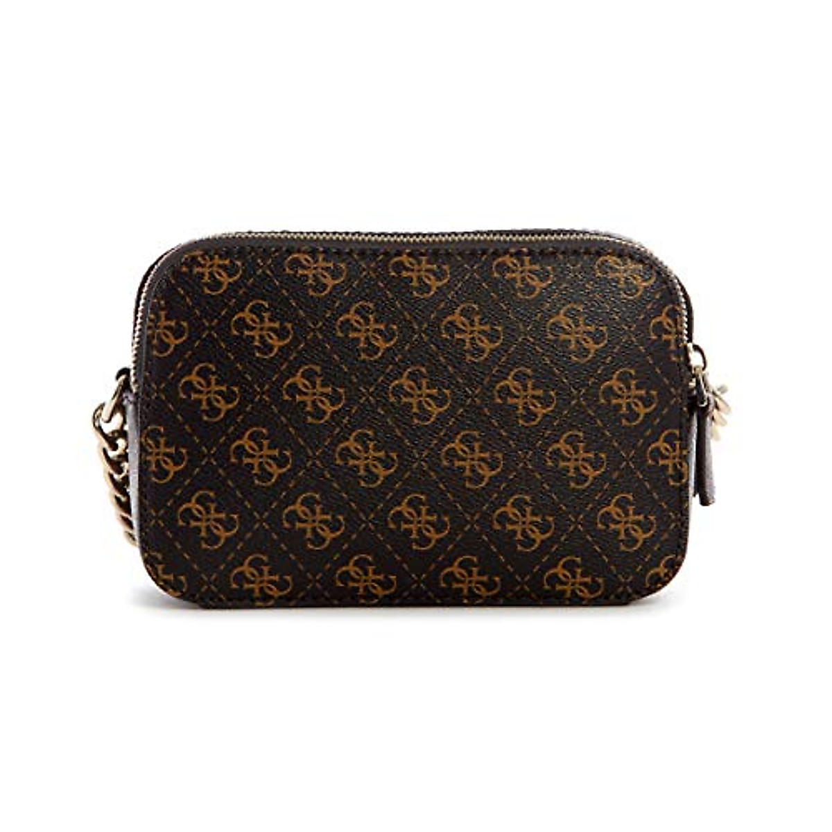 GUESS womens Noelle Crossbody Camera, Brown Logo, One Size US