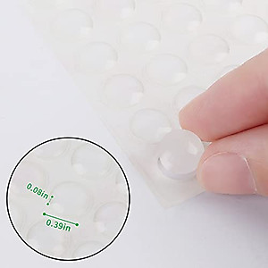COUMENO Door Bumpers 100 Pcs Clear Adhesive Pads,Cabinet Bumpers,Cabinet Stoppers, Self Adhesive Cabinet Door Drawer Crash Pads for Soundproof Cabinet Furniture Bumpers, Drawer Bumpers