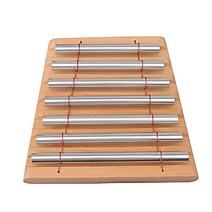 Lovermusic 7 Tone Wood Instrument Energy Chime with Mallet & 7 Tubes Wooden Collection Percussion Accessories