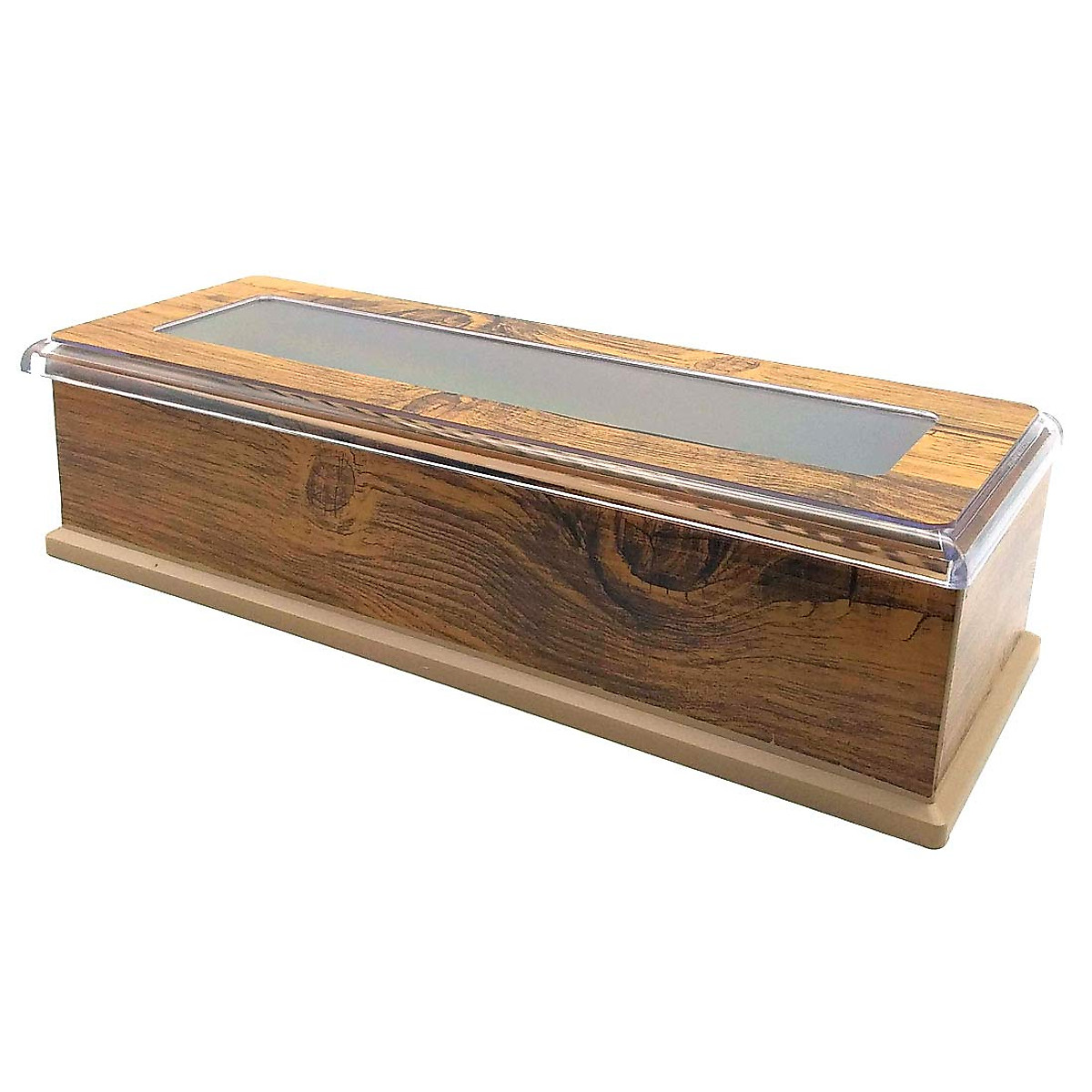 Plastic Utensil Holder With Divider and Lid Tableware Chopsticks Spoon Storage Container Home Dinnerware Storage Box, 10.43 Inch