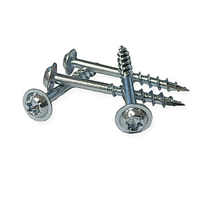 Milescraft 5204 Wood Pocket Hole Screws - #7 x 1-1/2" Washer Head with Coarse Thread (100pc.), Torx Drive Self-Tapping, for Indoor Use