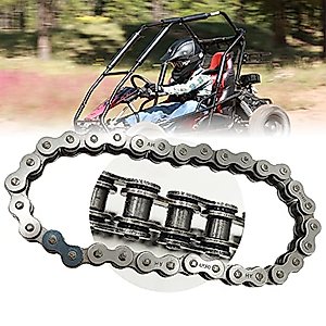 QYMOTO KT196 O-Ring Chain Go Kart Chain 420 RO-32 Link, Sealed Roller Chain for Coleman Powersports 196cc Go Kart Parts