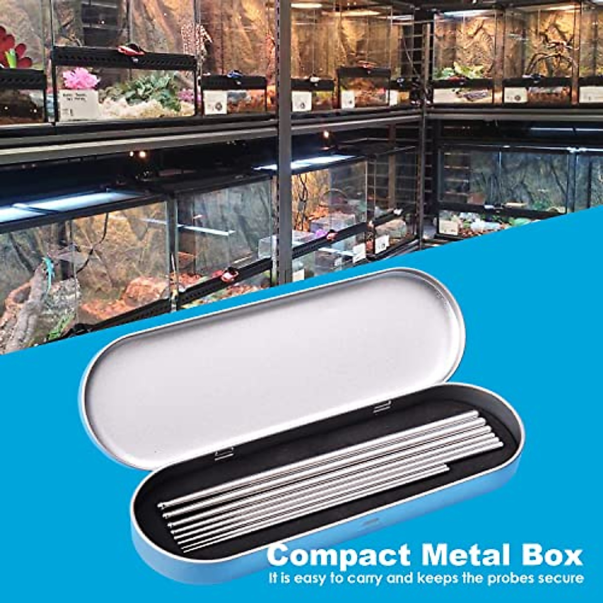 VEASOON Snake Probe Kit 8 Pieces Professional Portable for Snakes Reptiles Pythons Gender Sexing Probing Set