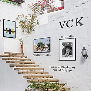 VCK Black 16x20 Picture Frame Metal for Wall, 3 Pack Aluminum Poster Frame with Real Glass, with Mat for 11x14 Photo or 16x20 without Mat, Great for Wall Arts, Prints