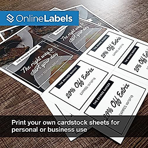 Door Hangers with Tear Away Cards - 4.25 x 11 - Cardstock - Pack of 500, 250 Sheets - Inkjet/Laser Printer - Online Labels
