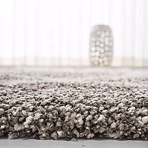 SAFAVIEH Hudson Shag Collection Area Rug - 8' x 10', Grey & Ivory, Modern Trellis Design, Non-Shedding & Easy Care, 2-inch Thick Ideal for High Traffic Areas in Living Room, Bedroom (SGH281B)