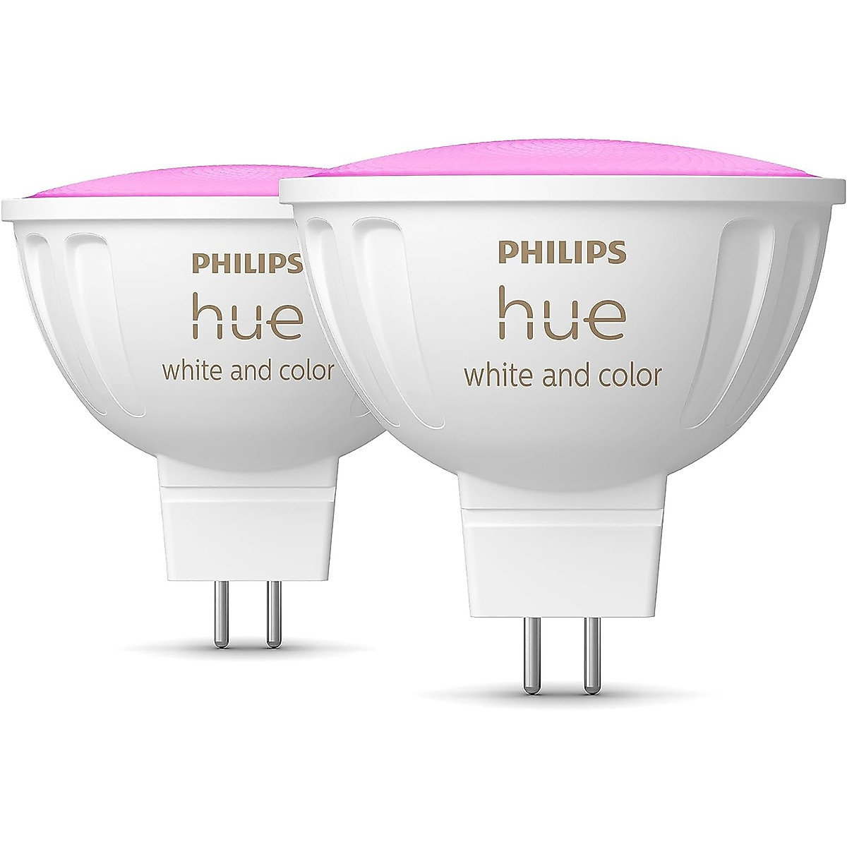 Philips Hue MR16 Smart LED Bulb White and Color Ambiance (2 Pack)