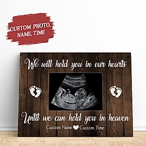 INSPIAMZUE Baby memorial gifts, Personalized sympathy canvas for loss of baby, Loss of Child, Child loss gifts, Remembrance Gifts for loss of infant - VTQ302 (10x8 inch)