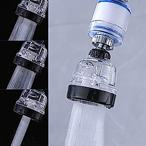 MNTT Filter Faucet Extender Sprayer Nozzle,360 Rotate Swivel Bathroom Aerator 3 Mode Purify Splashproof Sink Tap Head Water Saver(Faucet Filter)