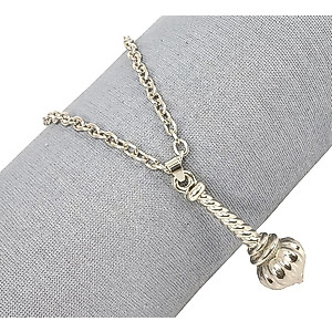 Imagine Stores Mart Stainless Steel Hanuman Gada Pendant Locket With Black Rope For Men And Women