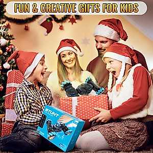 Pristar RC Cars Gesture Sensing Stunt Car, Best Gifts for Boys 6-12, 2.4Ghz Remote Control Car Toys for Boys Age 6 7 8 9 10 11 12, Double Sided Flip 360° Rotate 4WD Off-Road with Spray Lights Music