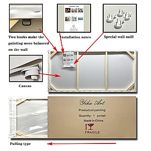 Yika Art, 3D Paintings Modern Abstract Oil Painting Hand Painted On Canvas Abstract Artwork Picture Wall Decoration for living room - Golden Lucky Tree Wall Art-24X48 Inch