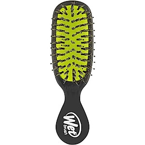 Wet Brush Mini Shine Enhancer Hair Brush, Black - Exclusive Ultra-soft IntelliFlex Bristles - Natural Boar Bristles Leave Hair Shiny And Smooth For All Hair Types - For Women, Men, Wet And Dry Hair