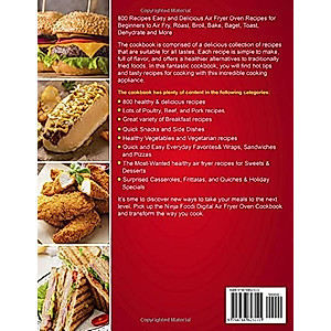 Ninja Foodi Digital Air Fryer Oven Cookbook: 800 Easy and Quick Recipes for Beginners and Advanced Users On A Budget