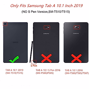 Case for Samsung Galaxy Tab A 10.1 2019, 360 Degree Rotating Stand Smart Case for Samsung Tab A 10.1 Inch Tablet [SM-T510/T515] 2019 Release (Love Heart)