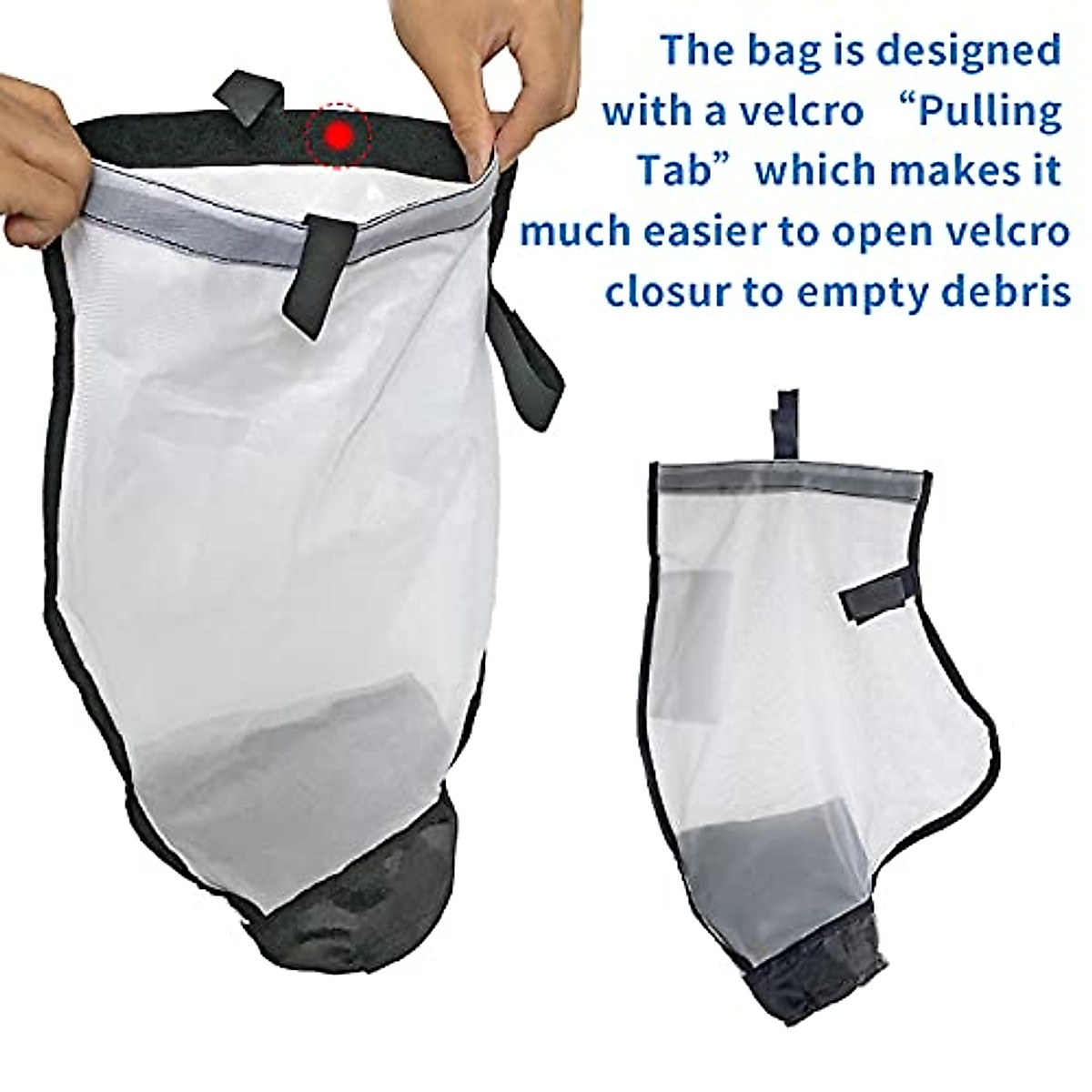 360240 Racer Pool Cleaner Debris Bag Kit/with Hook & Loop Fastener, for Pentair Racer 360228 & Racer LS 360330 Kreepy Krauly Automatic Pool Vacuum Cleaner Replacement Parts (1 Pack)