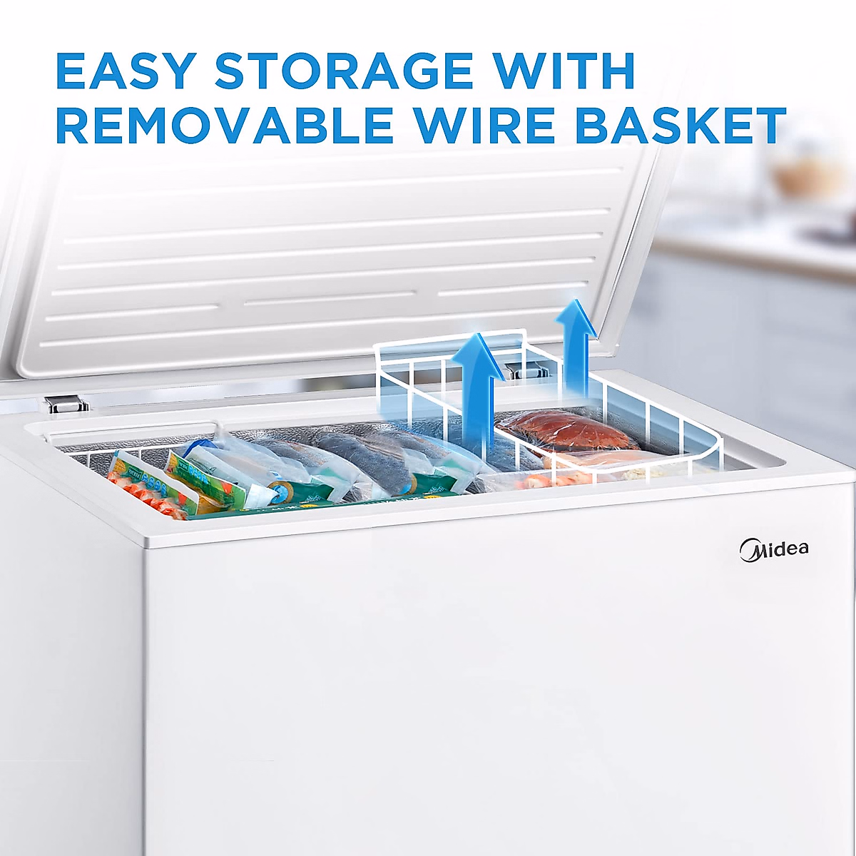 Midea MRC070S0AWW Chest Freezer, 7.0 Cubic Feet, White