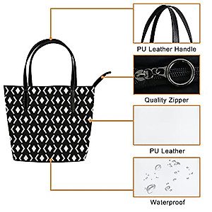 Fashion Tote Handbags Women's Soft Tote Shoulder Bag for Women Work Shopping Top Handle Satchel Bags, 15.8×4×15.4 inches,Dark Pattern