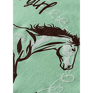 Ann Arbor T-shirt Co. Just a Girl who Loves Horses | Cute Girl Riding Rider V-Neck T-Shirt for Women-(Vneck,M) Mint