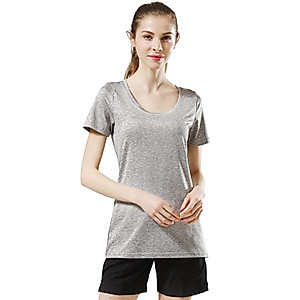 5 Pack Women's Quick Dry Short Sleeve T Shirts, Athletic Workout Tee Tops for Gym Yoga Running (Set 1, X-Large)