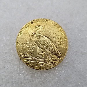 Kocreat Copy 1910 Indian Head Eagle Gold Coin 2 1/2 Dollars-Replica USA Souvenir Coin Lucky Coin Hobo Coin Morgan Dollar Collection Silver