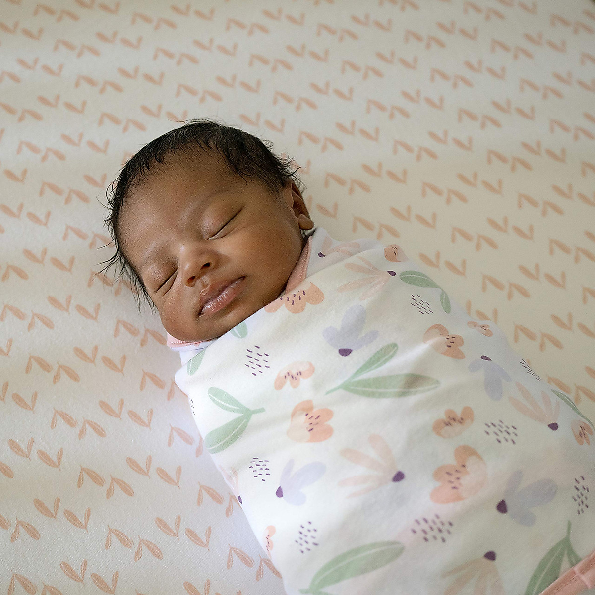 Ingenuity Farewell Fuss Adjustable Easy-Wrap 2-pk Baby Swaddle Set - Posy