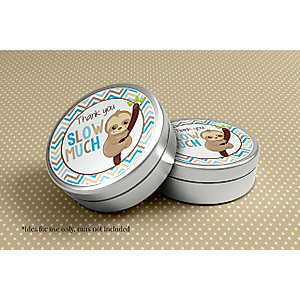 Thank You SLOW Much Sloth Appreciation & Encouragement Sticker Labels, 40 2" Party Circle Stickers by AmandaCreation, Great for Teachers, Co Workers, Employees and Anyone Who Needs to Feel Appreciated