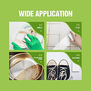 Cleaning Sponge Eraser, 100Pack Eraser Sponges Foam, Melamine Sponge Erasers Dish Scrubber, Extra Sturdy Mister Clean Pads Cleaner for Kitchen, Bathroom, Furniture, Wall, Floor, Wash Supplies