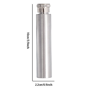 2PCS Stainless Steel Tube Hip Flask,1 Oz Hidden Flasks for Liquor for Men, Multifunctton Pocket Mini Small Pocket Flask,Cigar Shaped Pocket Drinking Tubular Bottle