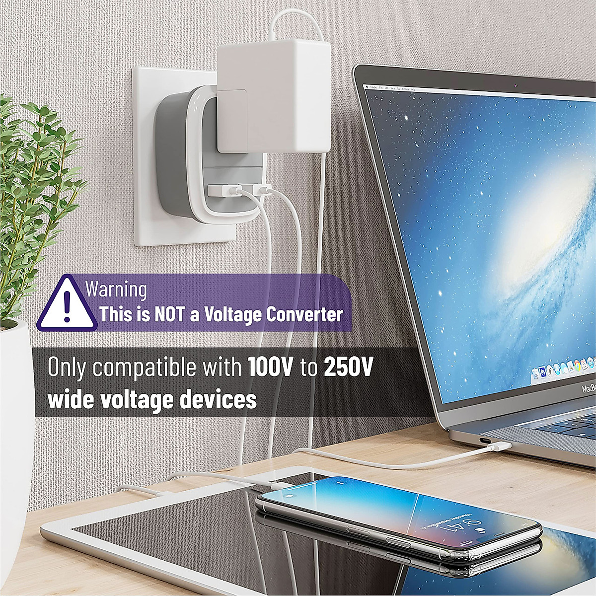 Bates- European Travel Plug Adapter, Adapter with USB, European Plug Adapter, US to Europe Plug Adapter, Converters and Adapters for Travel, Outlet Converter, Power Adapter Europe, Adapters for Europe