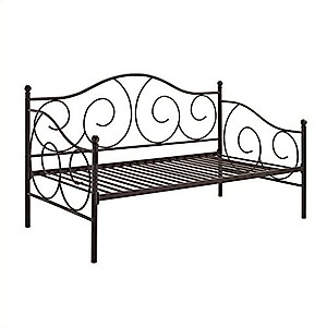 DHP Victoria Daybed, Twin Size Metal Frame, Multi-functional Furniture, Bronze