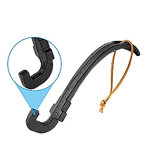 AJinTeby Grill Grate Lifter Cast Iron Universal Cooking Grid Lifter for Most Charcoal, Gas Grills BGE and Kamado Grills, Cast Iron Grate Lifter