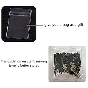 MEiySH Goth Punk Style Wedding Party Black Lace Choker Beads Tassels Chain Pendant Necklace for Women (Style 009)