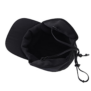 Home Prefer Waterproof Mens Winter Hats with Brim Fleece Lined Earflaps Hat Warm Baseball Cap Black