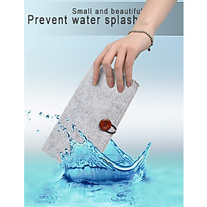 FNEIAE Switch Carrying Case, Ultra Slim Professional Protective Felt Pouch for Nintendo Switch with 5 Game Cartridges Holders - Light Grey