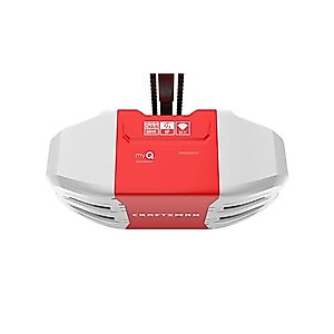 CRAFTSMAN 1/2 HP Smart Garage Door Opener - myQ Smartphone Controlled - Chain Drive, Wireless Keypad Included, Model CMXEOCG472, Red