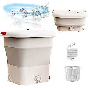 12L upgraded large capacity foldable Washer, Mini Washing, Portable washing machine,deep washing, rapid dehydration,Quiet,energy-saving Suitable for Apartment, Dorm, Camping, RV Travel and More(BLUE)