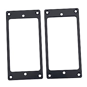 Humbucker Mounting Ring, Metal Pickup Ring, 2pcs Pickup Mounting Rings, Flat Humbucker Mounting Ring for Electric Guitars(black)