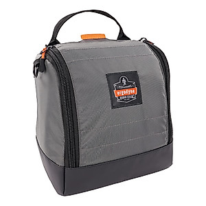 Ergodyne Arsenal 5185 Respirator Mask Storage Bag, Fits Half and Full Face Respirators, Zipper and Magnetic Closure,Gray