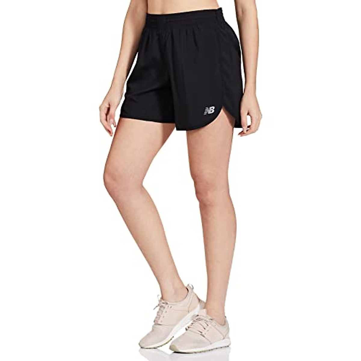 New Balance womens Accelerate 5 Inch Shorts, Black, Medium US