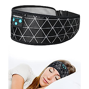 ASMRBAND Sleep Headphones Sports Headband, Adjustable Soft Sleep Headphones Headband,Long Time Play Headphone Band with Built in Speakers Perfect for Sleep,Workout,Running,Yoga,Travel,Insomnia