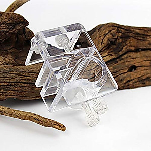 Quluxe 2 Pcs Acrylic Aquarium Soft Tube Fixture Holder for Holding Doing Pump Soft Hose